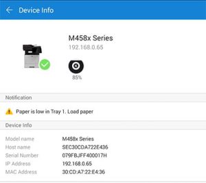 Samsung Laser Printers – Mobile Print App (Android)
